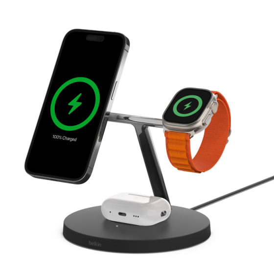 Belkin BoostCharge Pro 3-in-1 Wireless Charger with Official MagSafe ...