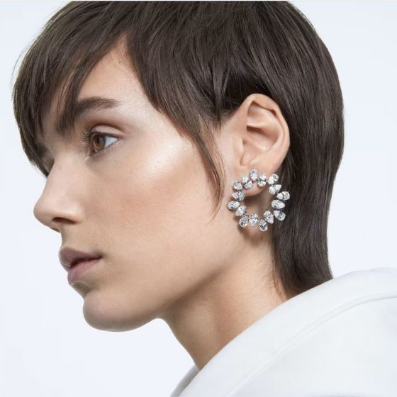 Swarovski 施華洛世奇Millenia 大圈耳環, 白色 (5601509)|The Club – Rewards