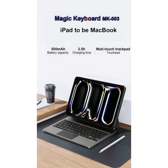 WIWU Magic Keyboard MK003 for iPad Pro 12.9", Air 13" 2024 (biz ...